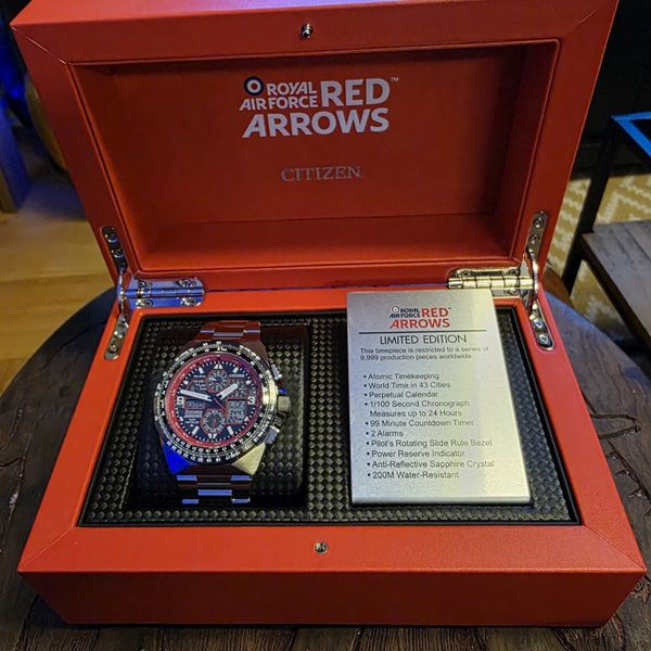 CITIZEN RED ARROWS LIMITED EDITION SKYHAWK A.T 46mm.UNWORN & AS IT LEFT ...