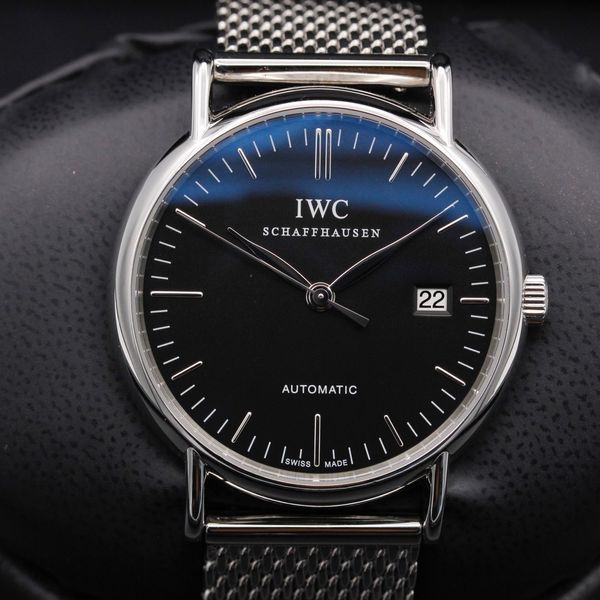 FSOT: IWC Portofino Automatic - IW356305 - Black - Steel - 39mm ...