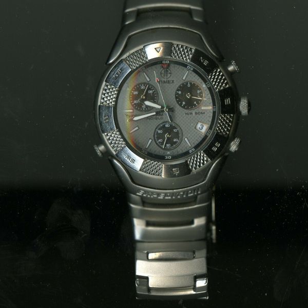Timex Expedition 'Indiglo' Men's Chronograph M3 i-control Date Watch WR ...
