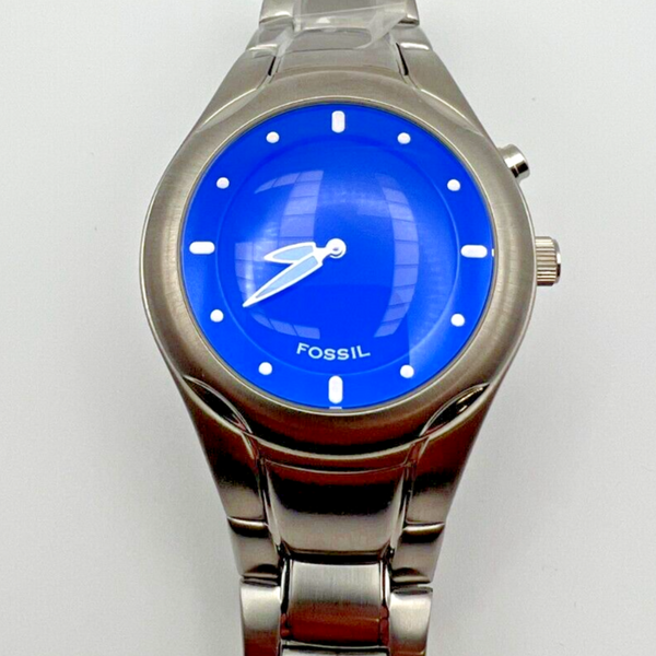Fossil Big Tic JR-8096 Blue Dial Stainless Steel RARE (40mm) Quartz Watch | WatchCharts Marketplace