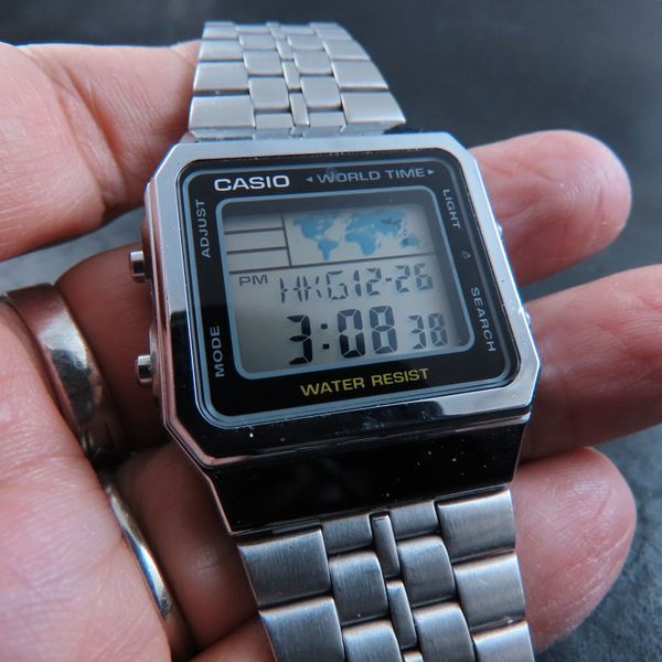 A500W Casio World Time Alarm Chrono LCD Quartz Men Watch | WatchCharts Marketplace