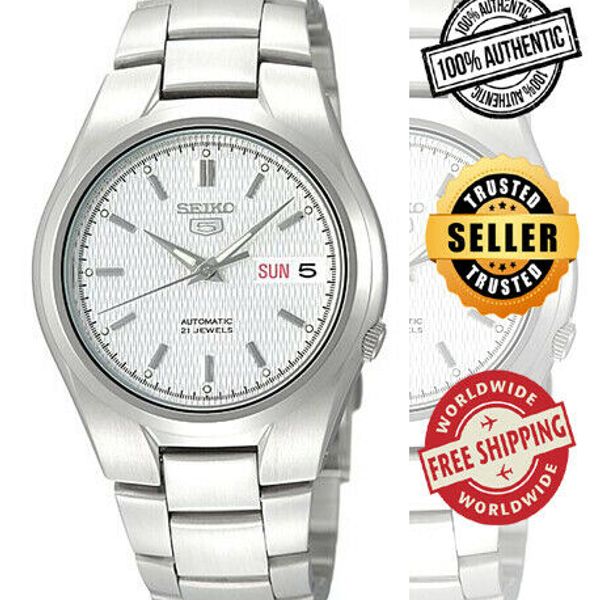 Seiko 5 Automatic SNK601 SNK601K1 Men's Day Date Stainless Steel Watch ...