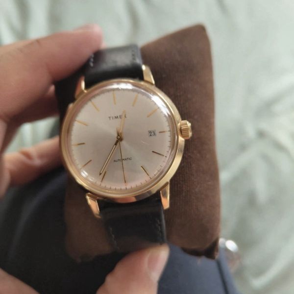 Timex Men's Marlin Automatic 40mm Leather Strap Watch TW2W59700 ...