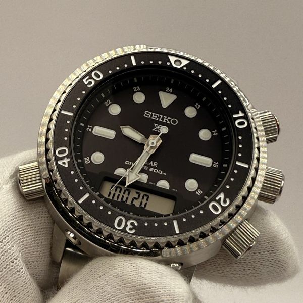 Seiko Prospex Arnie Solar SNJ033 Black Dial Steel Watch Men ...