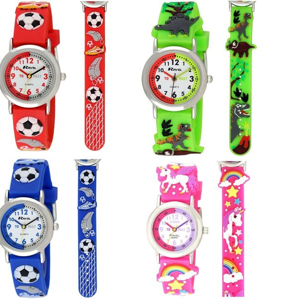 Ravel Kids Time Teacher Watch Casual 3D Cartoon Easy read dials ...