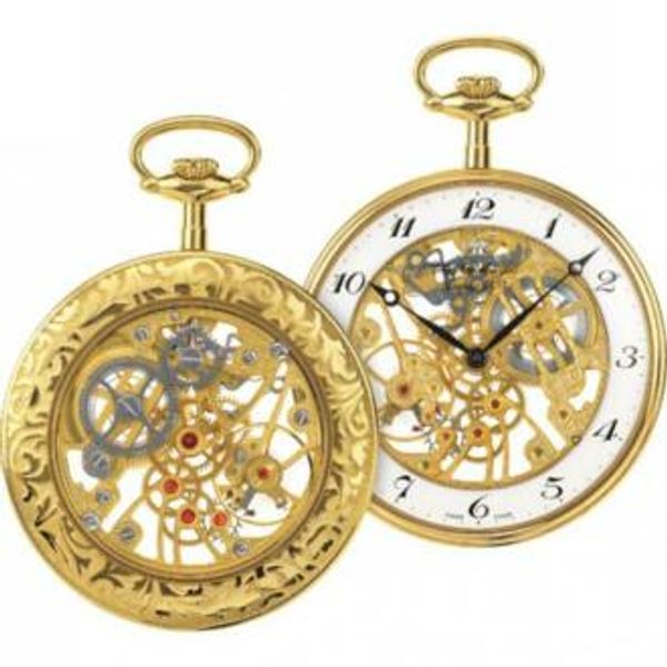 New Tissot Replica Mechanical Gold Brass Case Pocket Watch T82.4.602.02 ...