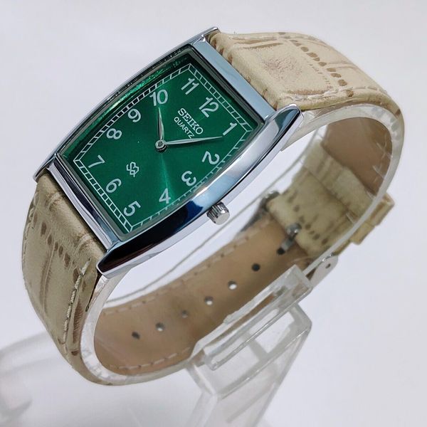 Vintage Seiko Slim Green Dial Japanese Wristwatch | WatchCharts Marketplace
