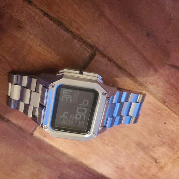 NIXON Regulas SS A1268 All Silver Mens Digital Stainless Steel Sports ...