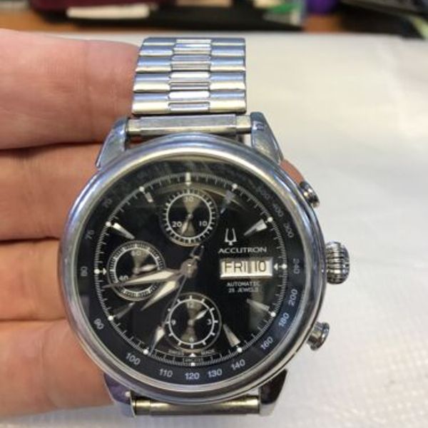 Bulova Valjoux 7750 Chronograph Accutron Gemini Day/Date C899183 ...