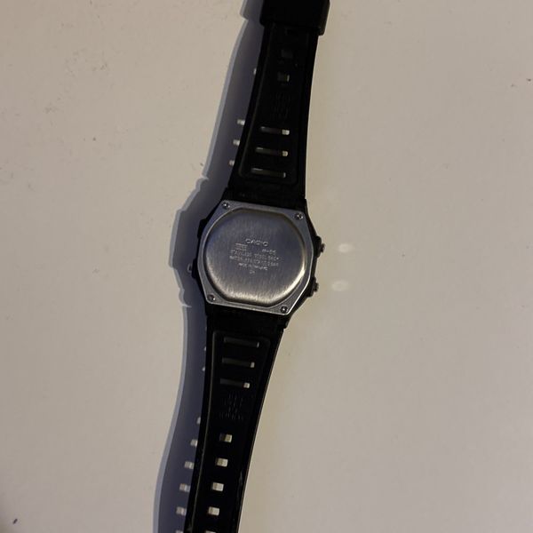 Casio W-86-1VQES Men's Chronograph Watch - Black | WatchCharts Marketplace