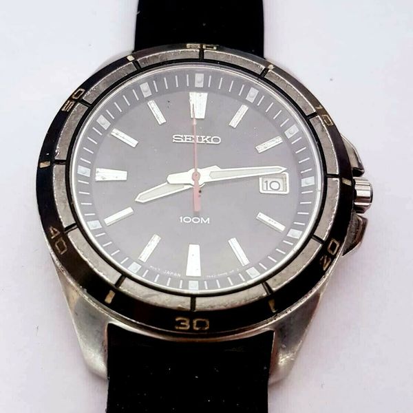 SEIKO 7N42-0ER0 Sapphire Crystal WR-100m S.Steel Quartz MEN'S WATCH ...