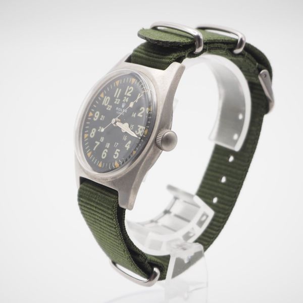 Rolex Military Vintage Watch Black Dial Hand-Rolled Vietnam War / 1day ...