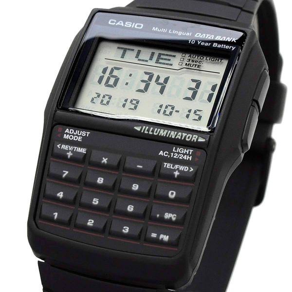 Casio Data Bank DBC-32-1A Digital Watch Menâ s Multi-Function Black New ...