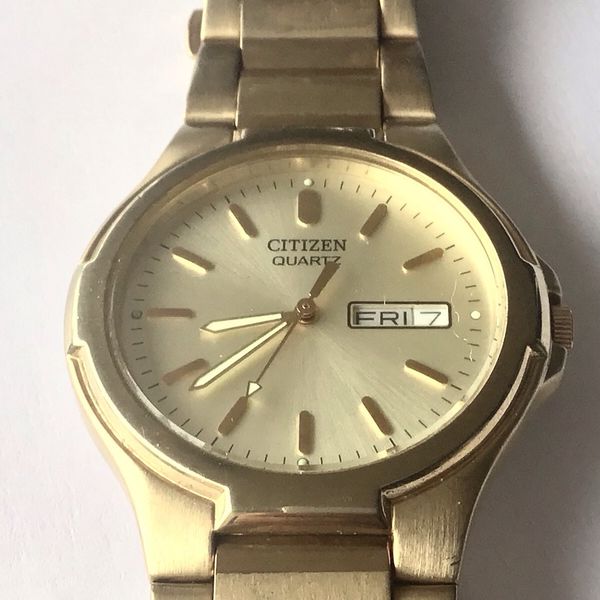 Vintage Citizen 2500 Men's Day Date GP & SS Quartz Working Perfectly ...