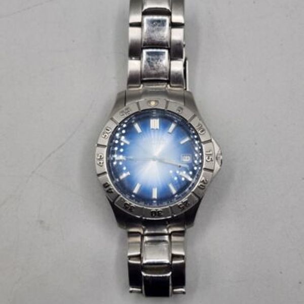 Fossil Blue Stainless Steel Quartz Watch AM-3689 40mm Needs Battery ...