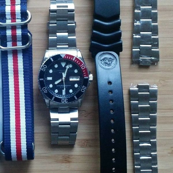 Seiko SKX033J 7s26-0040 "Submariner" Diver Japan Pepsi Version ...
