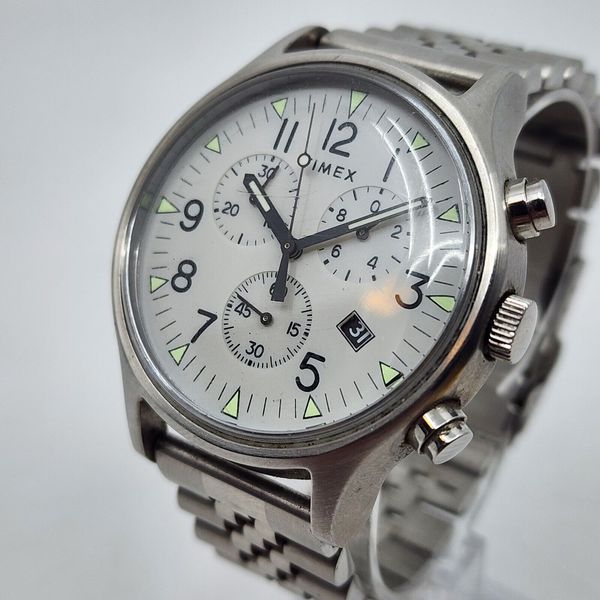 Timex Chrongraph Mk1 Aluminum Allied Forces Pilot Aviator Tw2r68800 ...