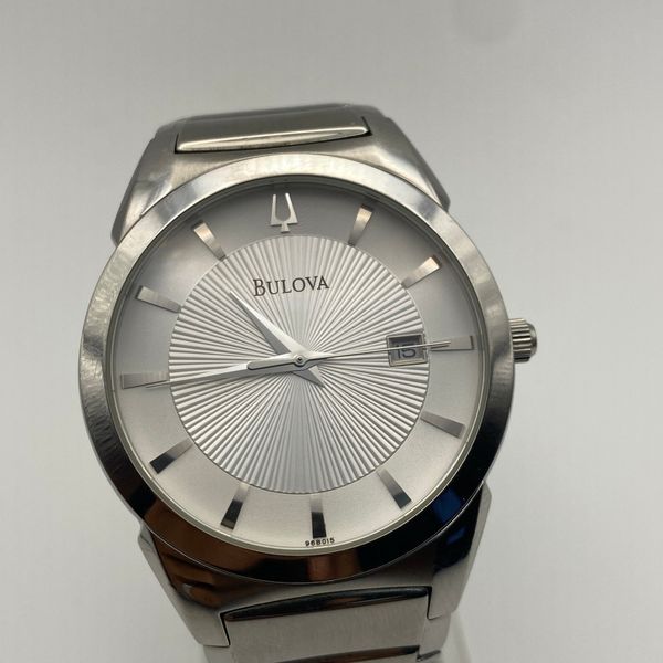 Elegant Bulova C860832 Stainless Steel Wristwatch Working New Battery ...