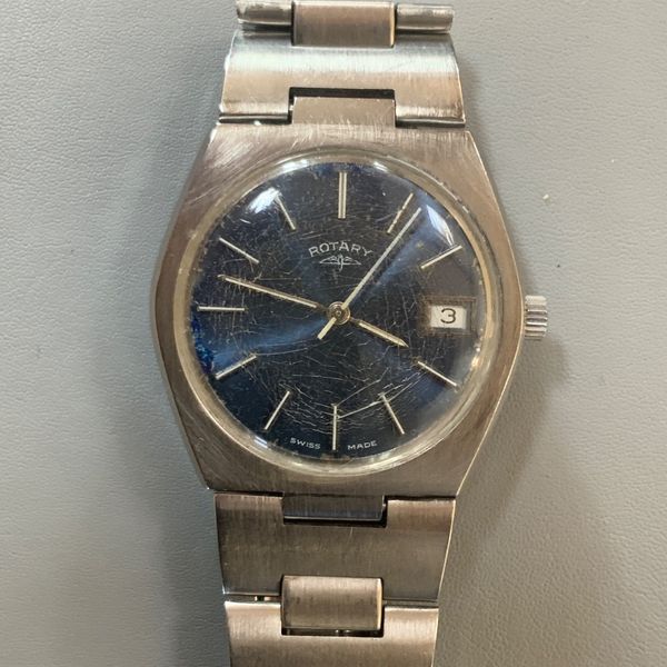 Vintage Rotary 1970s blue dial watch Working. | WatchCharts Marketplace