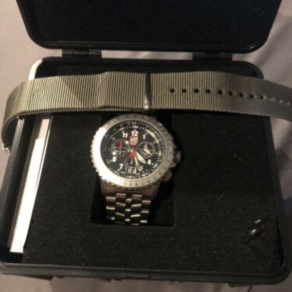 New Luminox F-22 RAPTOR 9240 Series Black Dial Men's Titanium Watch XA ...