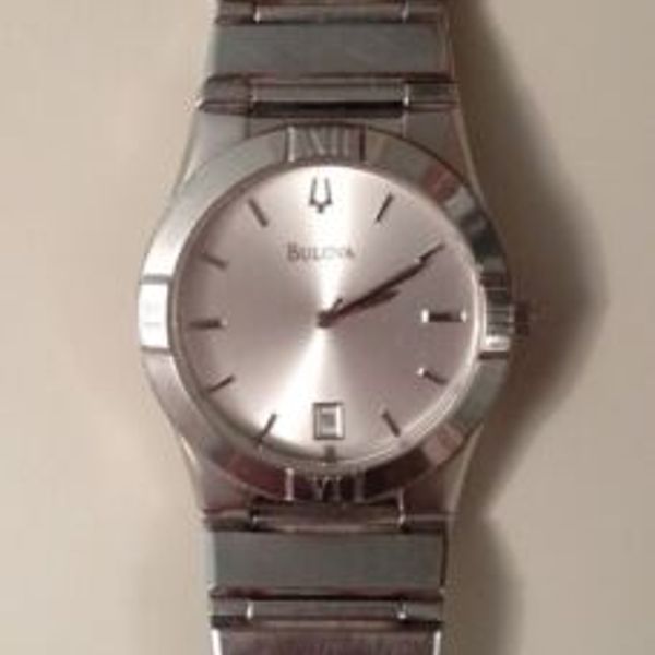 A8 BULOVA Men's Watch 96B100 Stainless Steel Excellent Working ...