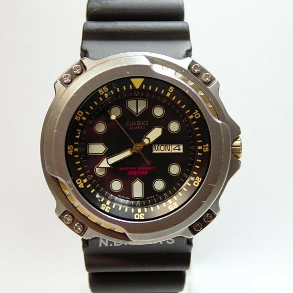 Rare Vintage Casio Divers Watch MQD-3000W 300 meters ETA 555.425 ...