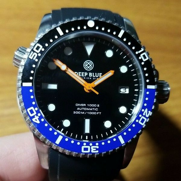 Deep Blue Master 1000 II 40mm dive watch Batman | WatchCharts Marketplace