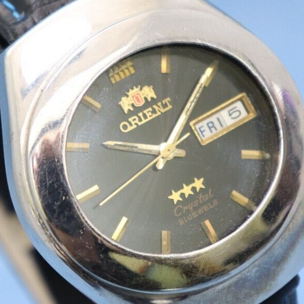 vintage orient day date automatic movement no. 46941 refurbished men's ...