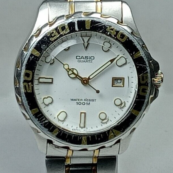 Casio Quartz Water Resist 100M Dial Analog Wrist Watch For Men ...