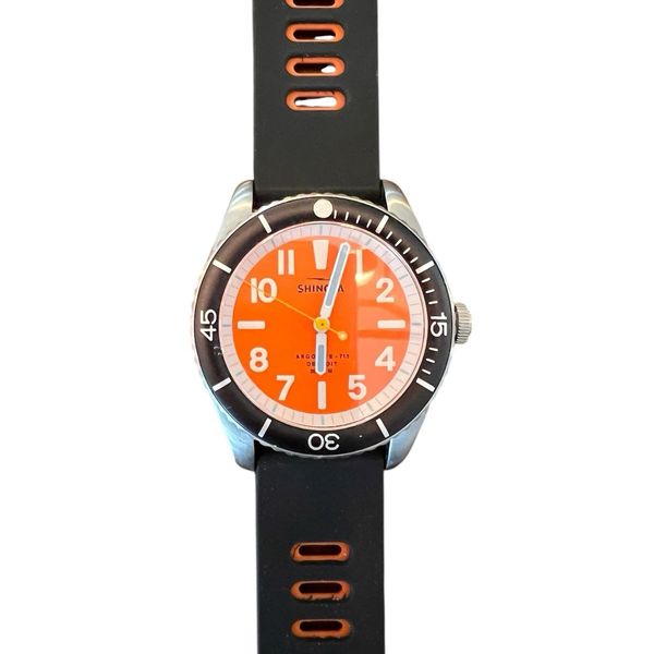 Shinola The Duck 42mm Orange Mens Watch + Extra Watch Band ...