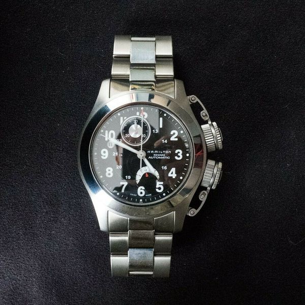 Hamilton Khaki Navy Frogman Automatic Chronograph Titanium ETA 7750 ...