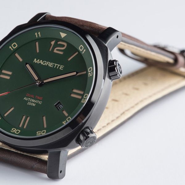FS: Magrette Dual Time - Green/PVD case. New, Never worn! | WatchCharts
