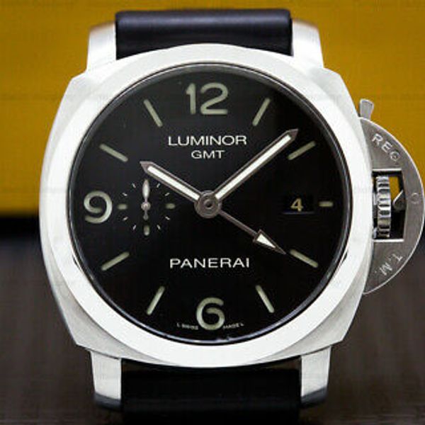 Panerai PAM00320 Luminor 1950 3 Days GMT SS BOX AND PAPERS ...