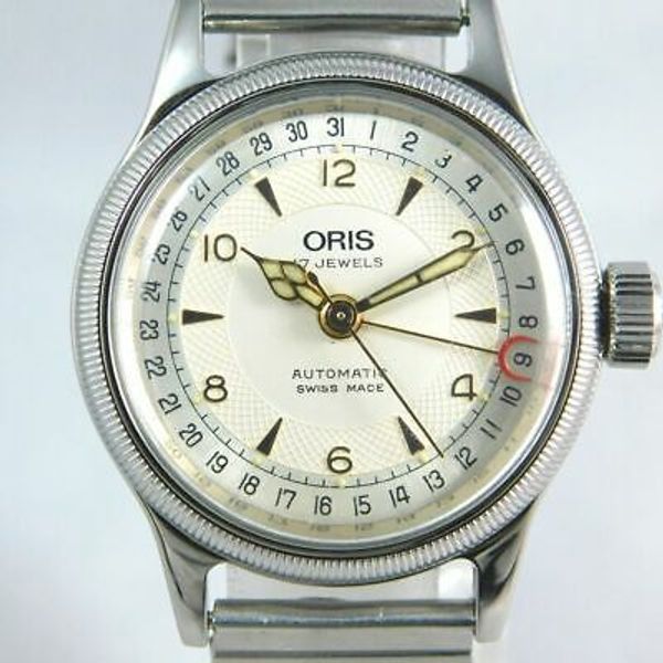 ORIS 7400B BIG CROWN AUTOMATIC 17JEWELS SILVER BOY'S POINTER DATE VINTAGE WATCH | WatchCharts ...