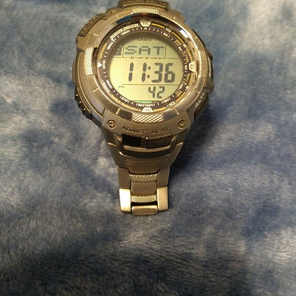 Casio PAW 1100T Pathfinder Multi-Band Wavecepter 3043 Watch with Manual ...