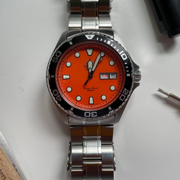 [WTS] Orient Ray Raven II orange dial, $150 ORBO, full set ...
