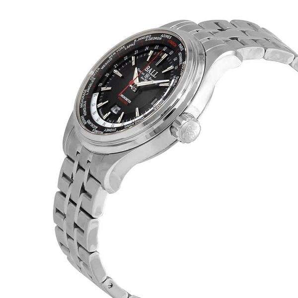 Ball Trainmaster World Time GMT Automatic Chronometer Black Dial Men's ...