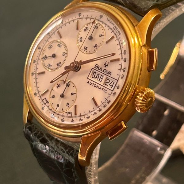 Bulova Chronograph Automatic Gold 18 K Vintage NOS | WatchCharts ...