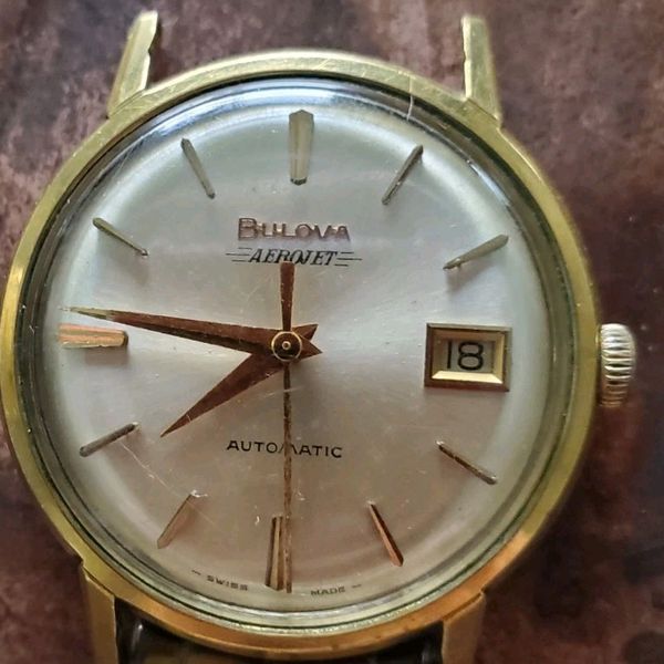 Bulova Aerojet Mens Automatic Watch 11 AFAC Athlete Screw Back 1960's ...