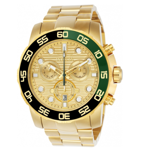 Invicta Pro Diver Men's 50mm 18K Gold-Plated Stainless Chronograph ...