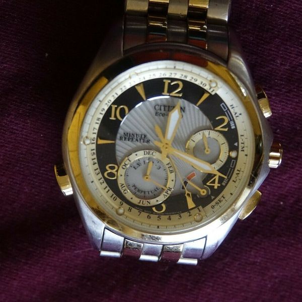 Citizen Eco Drive Minute Repeater 2 Tone Mens Watch G900-T009409 ...