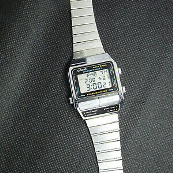 CASIO VINTAGE DIGITAL GEEK WATCH DATA BANK 696 DBX-110 TELEMEMO 100 ...