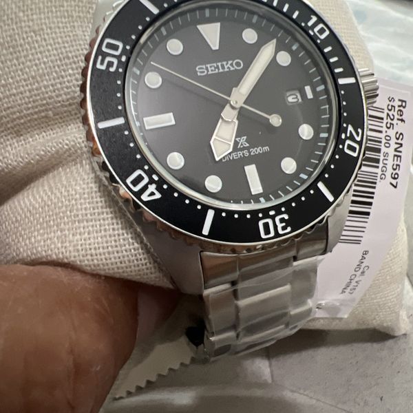 SEIKO Prospex SNE597 Solar Diver 200M Men's Watch (Black Dial ð ±)BNS ...