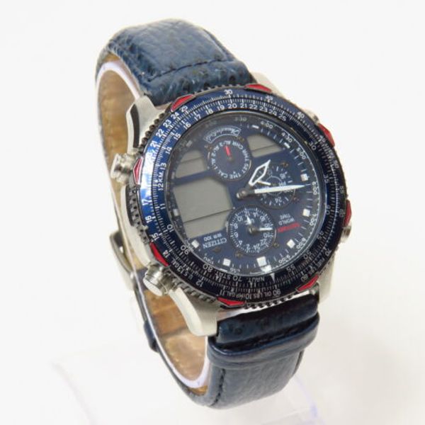 CITIZEN C300-Q01725 NAVY HAWK MENS WRIST FLIGHT WATCH THUNDERBIRD BLUE ...