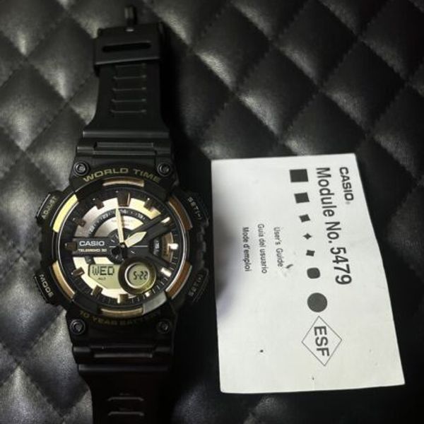 Casio Telemomo 30 World Time 3 Alarm Count Down Timer Watch Model #5479 ...