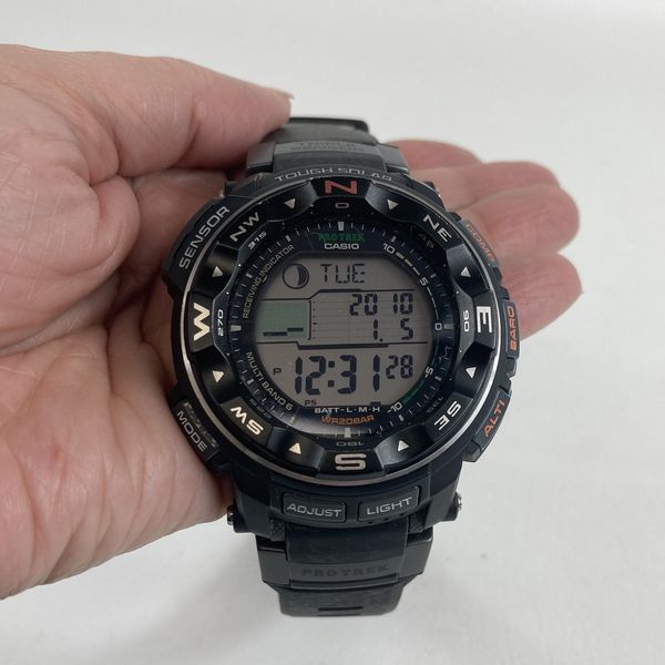 Casio PRW 2500 3258 Pro Trek Tough Solar Triple Sensor Working ...
