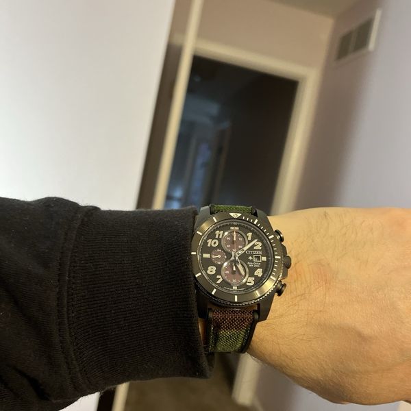 Citizen Eco-Drive CA0727-04E Promaster Tough Nylon Black Dial 44mm Men ...