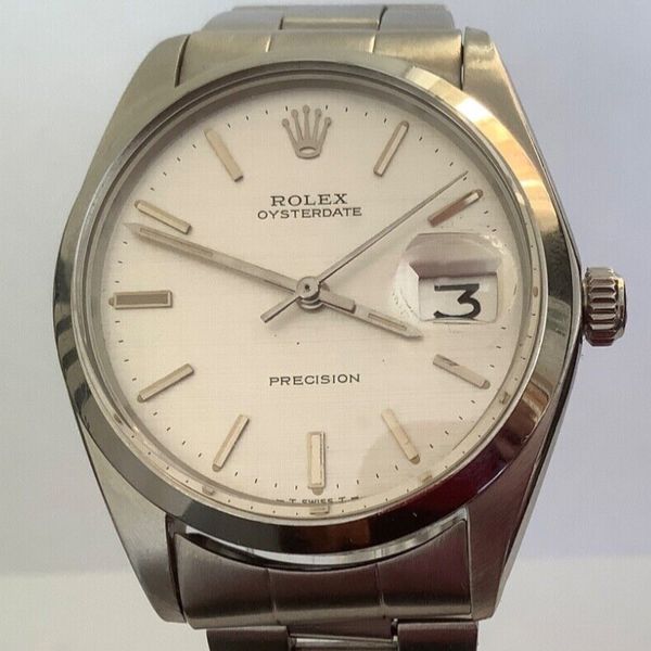 ROLEX OYSTERDATE PRECISION SILVER DIAL MODEL 6694 | WatchCharts Marketplace