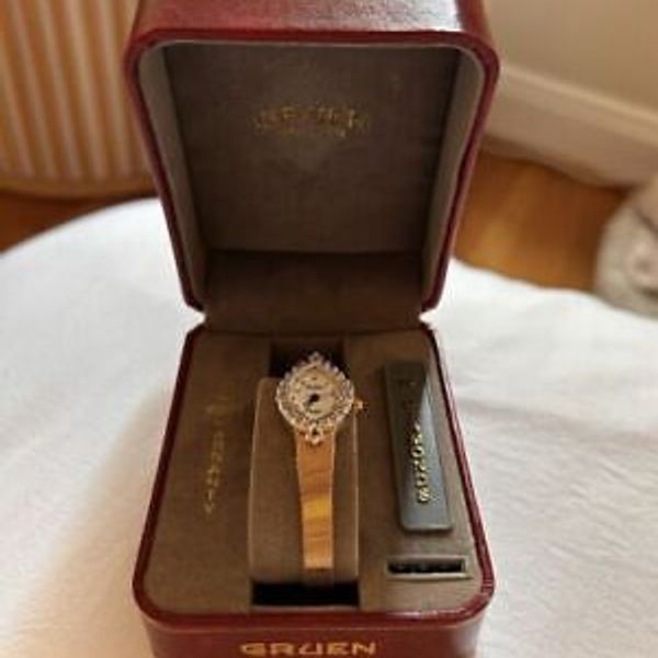 Vintage 1993 Gruen Precisions 10 Diamond Ladies Watch In Box ...