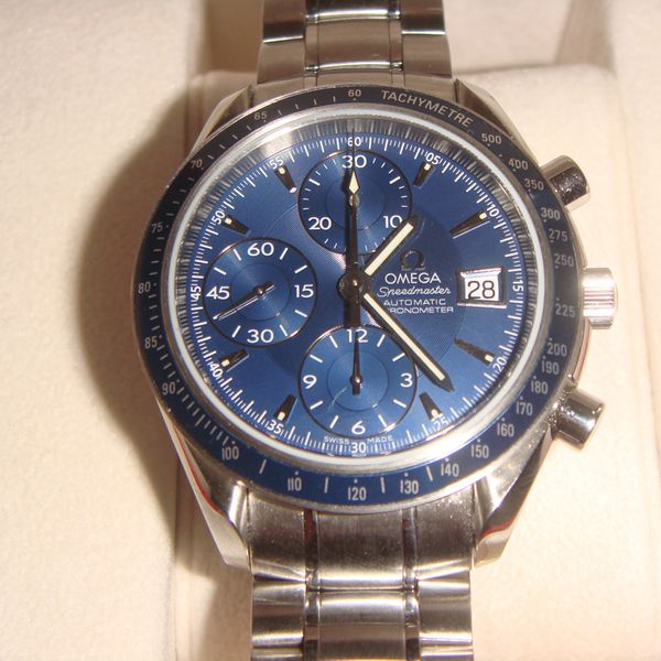 FS: FURTHER REDUCED! Omega Speedmaster Date 3212.80 Blue Dial w/ Box ...